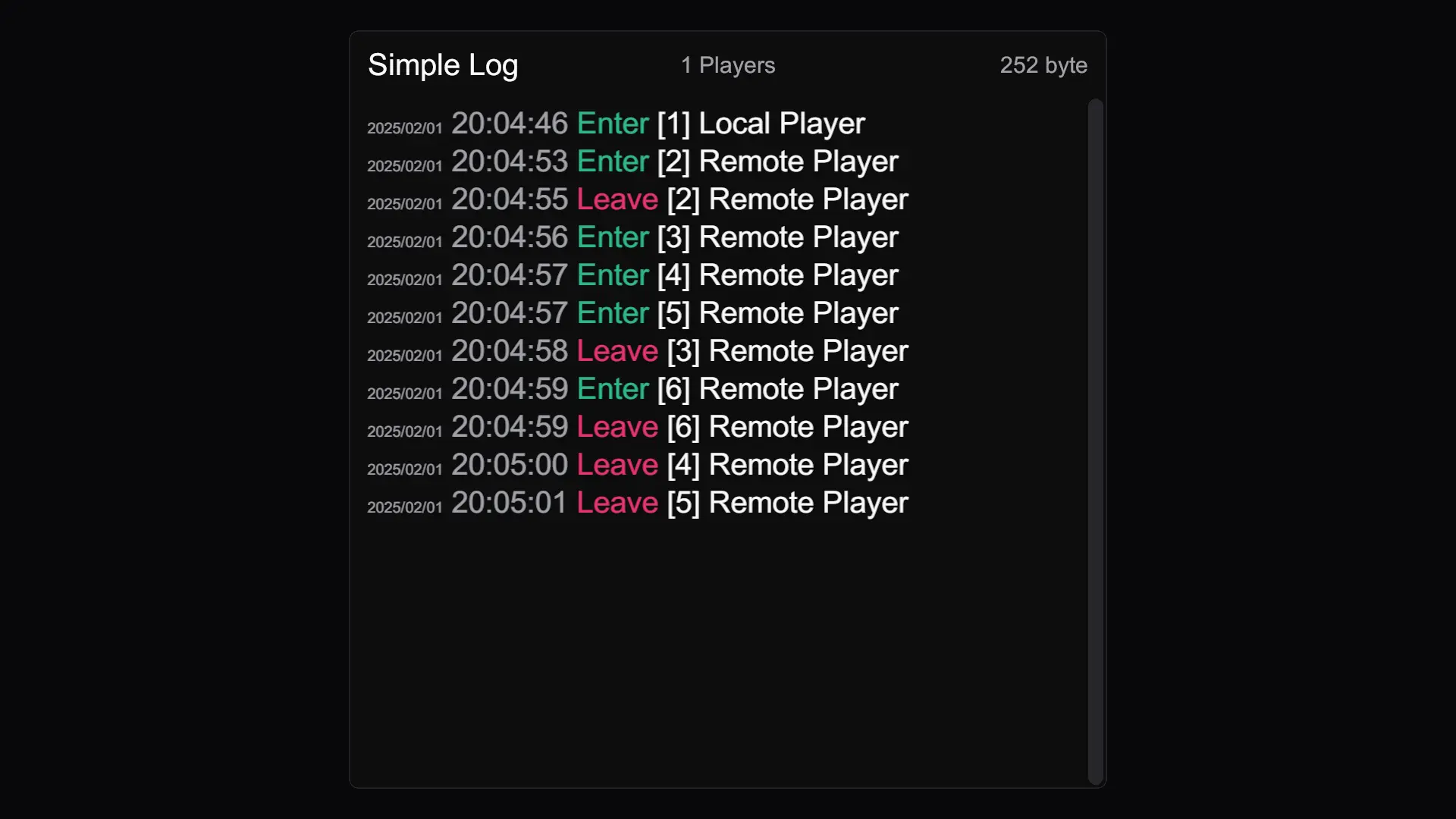 Simple Log - Mono UI - Limitex Docs
