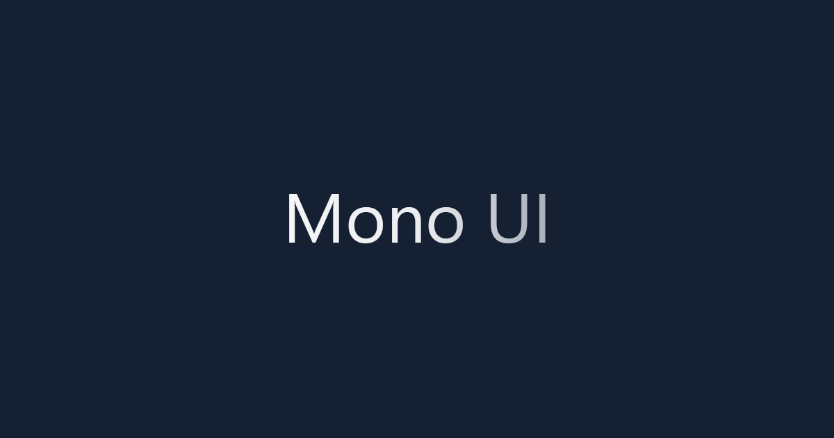 Mono UI - Limitex Docs